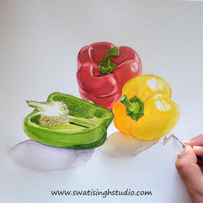 Green Capsicum Painting